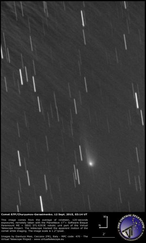Comet 67P/Churyumov-Gerasimenko: a new image (12 Sept. 2015) - The ...