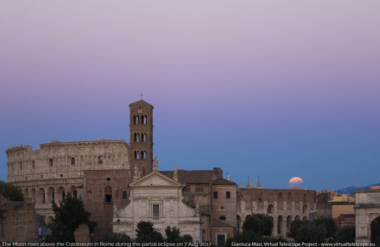 Partial Lunar Eclipse in Rome above the Colosseum: 07 Aug. 2017 - The ...