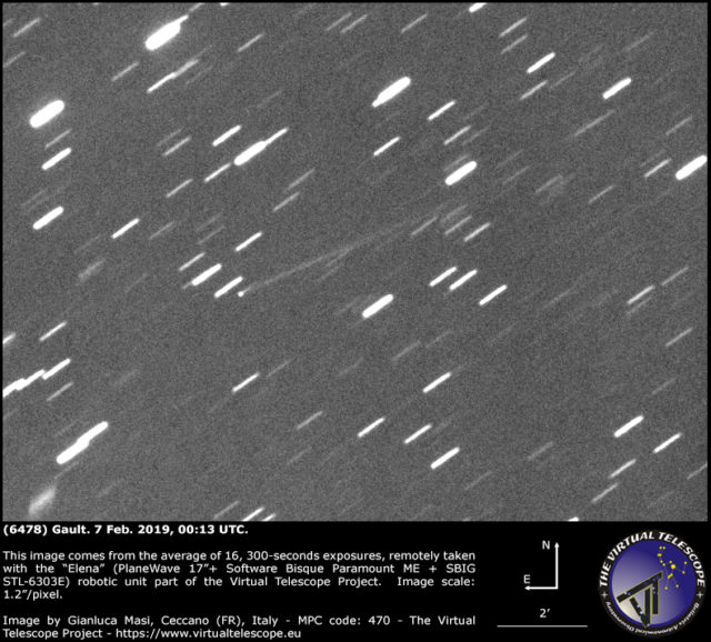 (6478) Gault, the tailed asteroid: a new image - 7 Feb. 2019 - The ...