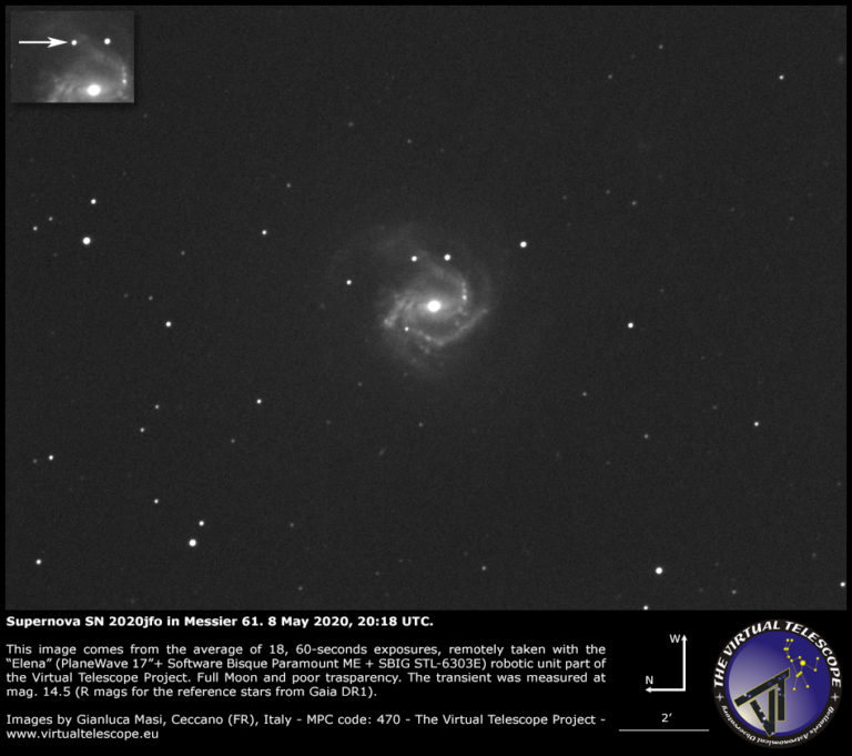 Supernova SN 2020jfo in Messier 61: fireworks again! - The Virtual ...