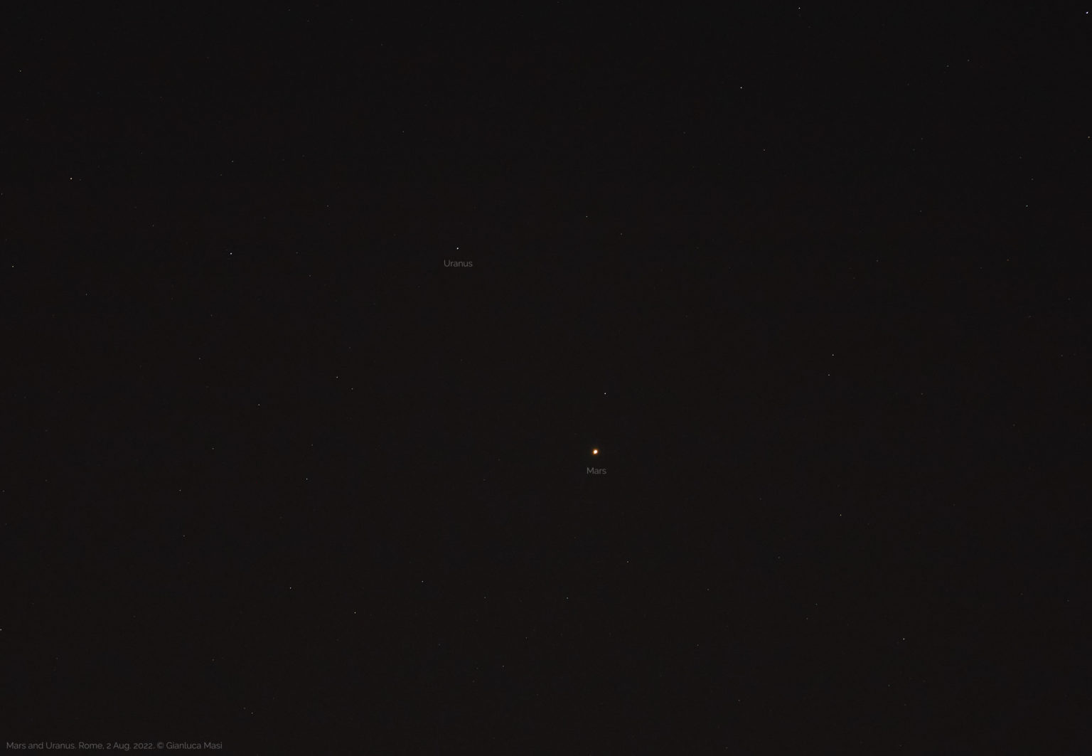 Mars and Uranus meet in the sky: images from a planetary conjunction ...