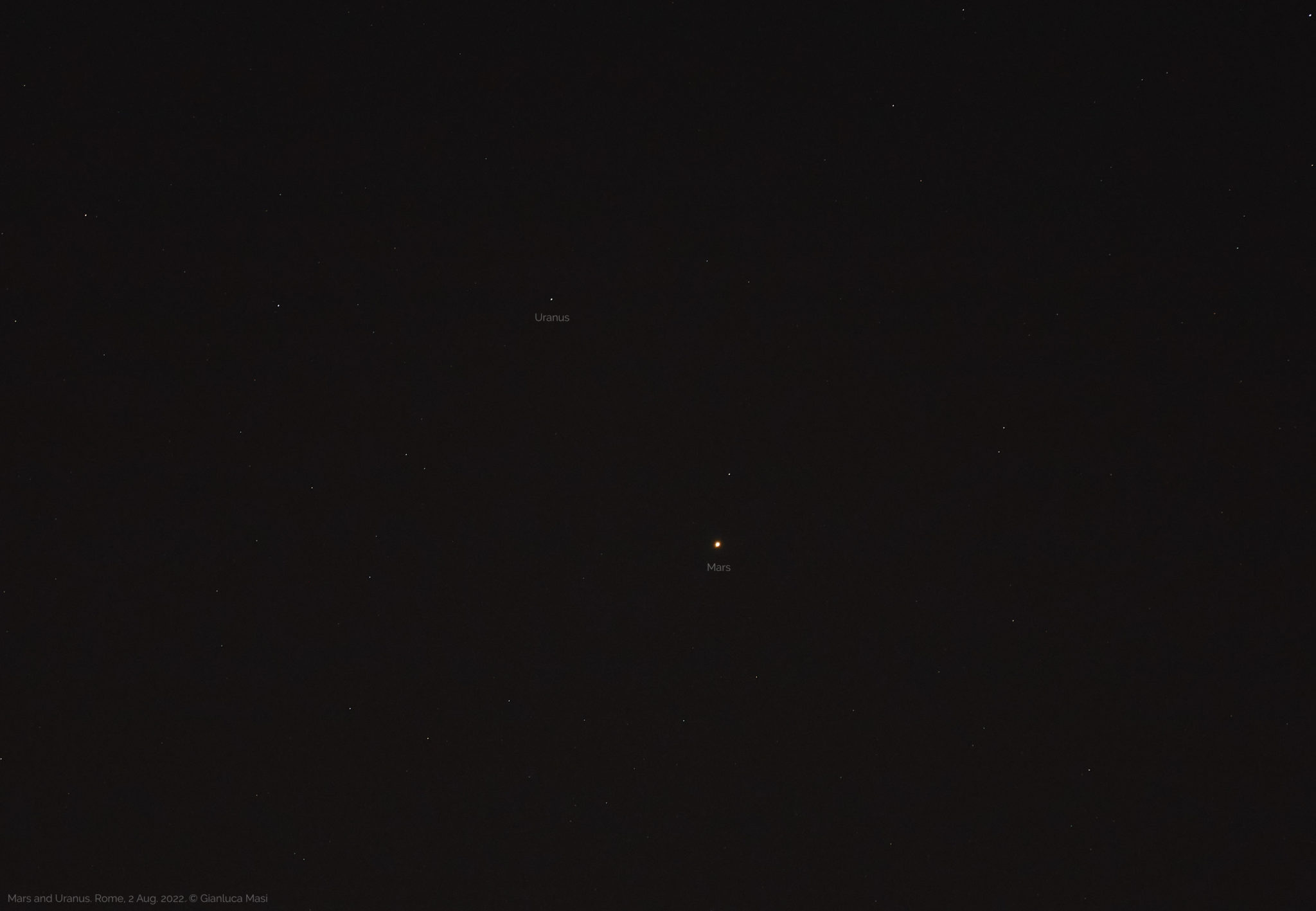 Mars and Uranus meet in the sky: images from a planetary conjunction ...