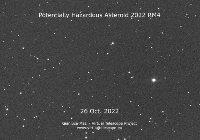 Potentially Hazardous Asteroid 2022 RM4 close encounter: a video - 26 ...