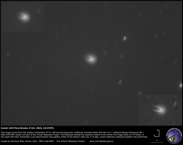 Comet 12P/Pons-Brooks again in bright outburst: an image - 8 Oct. 2023 ...