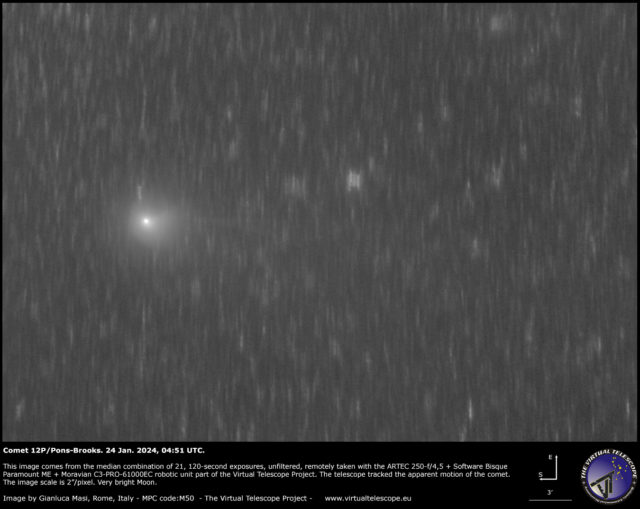 Comet 12P/Pons-Brooks: a new image - 23 & 24 Jan. 2024 - The Virtual ...