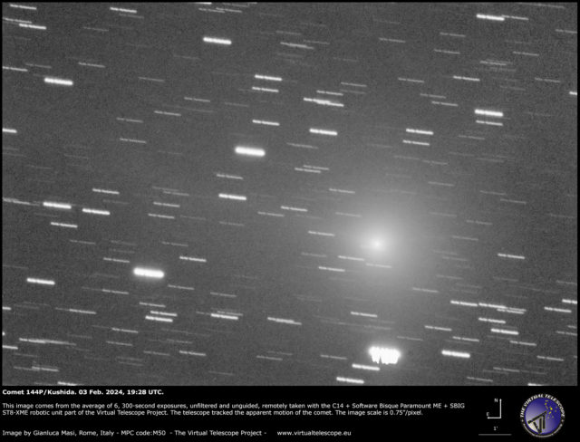 Comet 144P/Kushida: an image - 3 Feb. 2024 - The Virtual Telescope ...