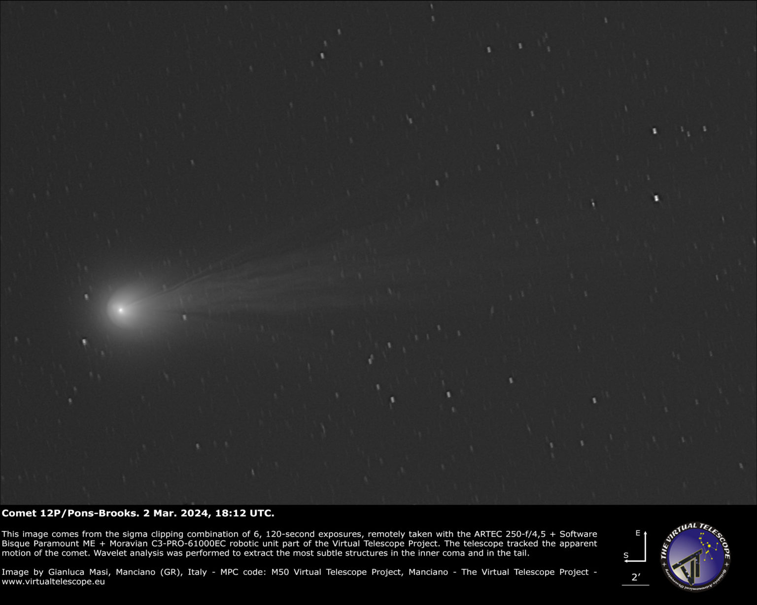 Comet 12P/Pons-Brooks: a careful look at its inner structures - 2 Mar ...