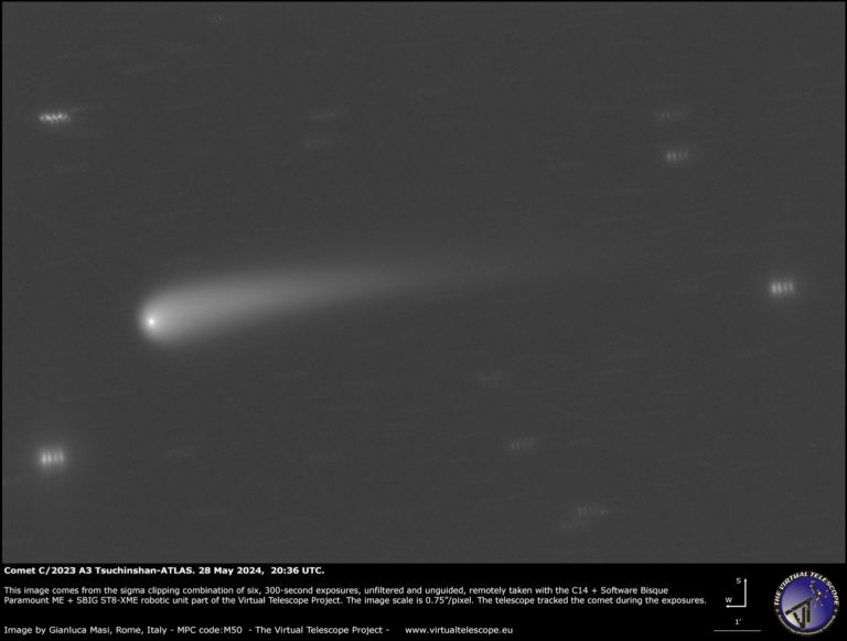 Comet C/2023 A3 Tsuchinshan-ATLAS: a new image - 28 May 2024. - The ...