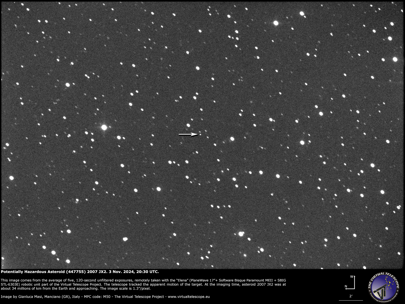 Potentially Hazardous Asteroid (447755) 2007 JX2 relatively close ... Potentially Hazardous Asteroid (447755) 2007 JX2 relatively close ...