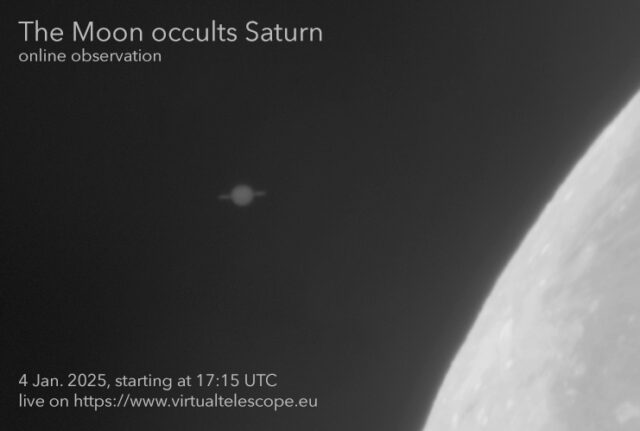The Moon occults Saturn: online observation - 4 Jan. 2025. - The ...