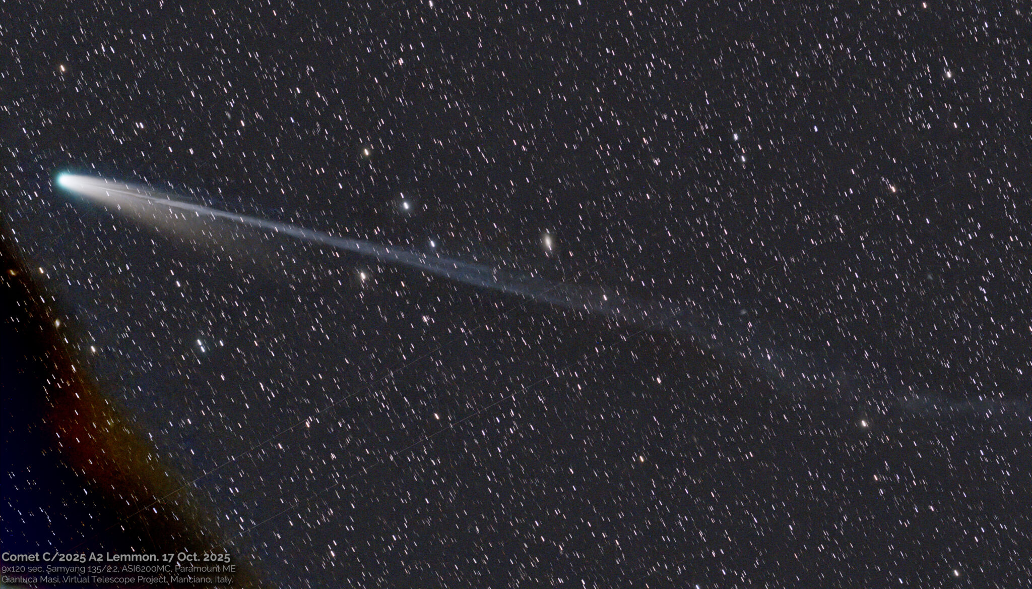 Comet C/2025 A6 Lemmon: a wide field image - 17 Oct. 2025 - The Virtual ...